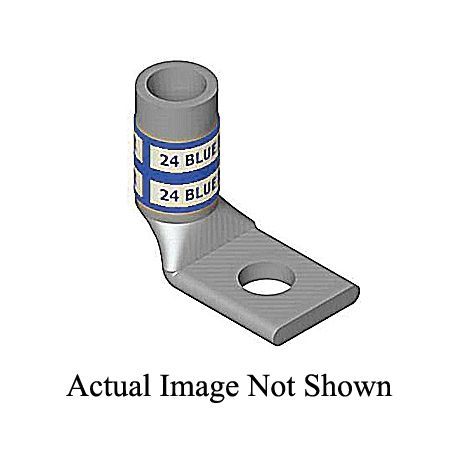 Color-Keyed® 54110UB 1-Hole 90 deg Bent Lug Compression Connector, 2/0 ...