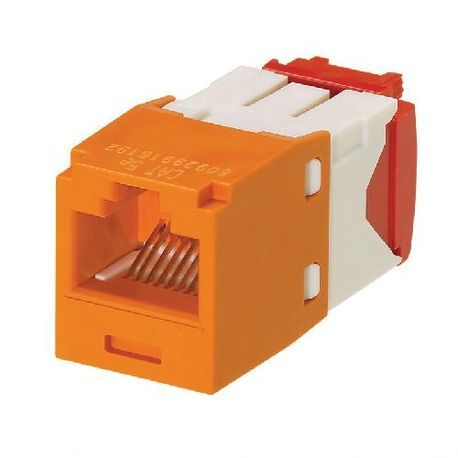 Panduit® CJ5E88TGOR TX5e™ RJ45 Universal Unshielded UTP Jack Module ...