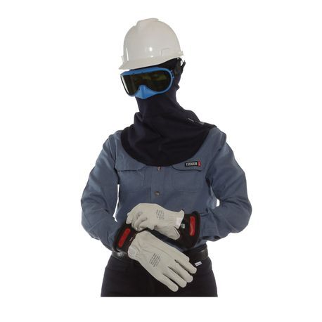 ArcGuard® DWH10L10 Gloves Protector, SZ 10, Leather, Gray, 10 in L ...