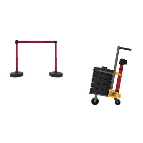 Banner Stakes PL4162 PLUS Cart Package, Red Double-Sided "Danger ...