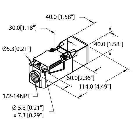 Turck 15357 Barrel Rectangular Inductive Sensor, Inductive Sensing ...