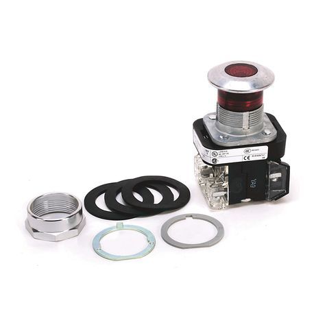 Rockwell Automation 800TC-FXQ24RD4S Illuminated Push-Pull Switch, 30.5 ...