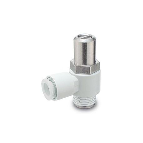 SMC® AS2201F-N02-07ST AS-F Elbow Speed Controller, 1/4 Port, 0.1 to 1 MPa Pressure, 460 Lpm Flow ...