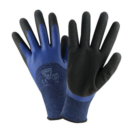 PIP® 713BLDD/M Unisex General Purpose Gloves, Coated/Work, M, Latex ...