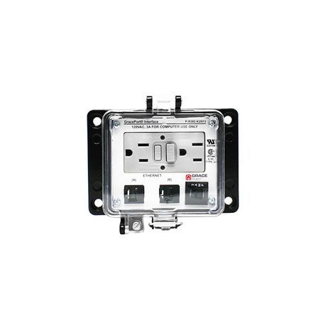 GracePort P-R2#2-K2RF3 PANEL INTERFACE CONNECTOR WITH QTY 2 RJ45, PMH ...