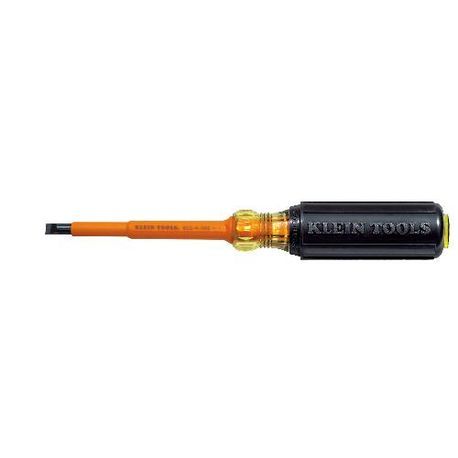 Klein® 602-4-INS Screwdriver, Slotted Point, 1/4 in Point, Steel Shank ...