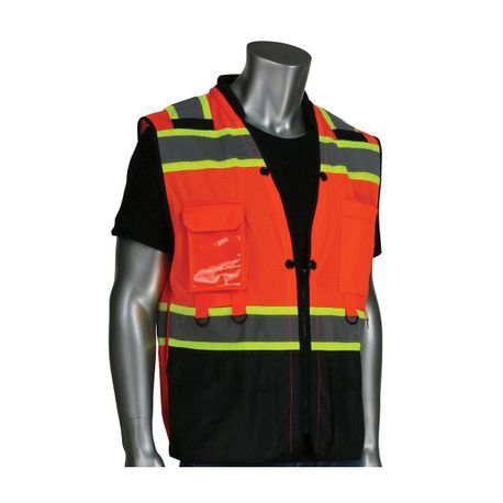 PIP® 302-0670T-OR/M 2-Tone Tethering Vest With Ripstop Black Bottom ...