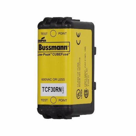 Bussmann Low-Peak™ CUBEFuse™ TCF30RN Time Delay Fuse, 30 A, 600 VAC/300 ...