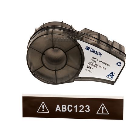 Brady® M21-750-595-BR All Weather Permanent Adhesive Vinyl Label Tape ...