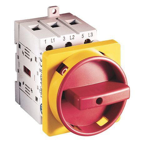 IEC Load Switch, Open - Base / DIN Rail, OFF-ON 90°, 16A, 6 Poles | SMC ...