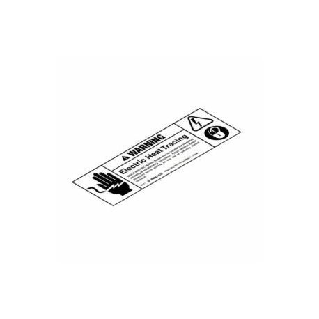 Raychem® ETL-ENGLISH Electric Traced Label, For Use With Pipe and Tank ...