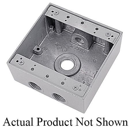 Red Dot® 2IH4-2 Weatherproof Box, Aluminum Alloy, 31 cu-in Capacity, 2 ...