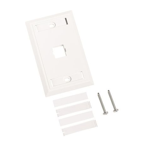 CommScope 108258427 Type L Faceplate, 1 Gangs, 1 Ports, Flush Mount ...