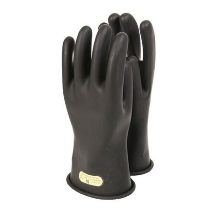 ArcGuard® DWH110010 Insulating Voltage Gloves, SZ 10, Rubber, Black, 11 ...