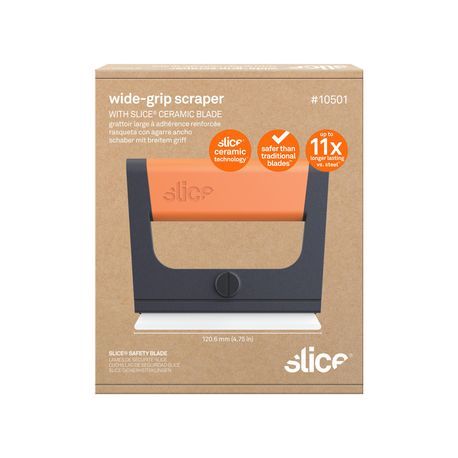 Slice™ 10501 Durable Wide Grip Scraper, Ceramic Rounded Tip Blade ...