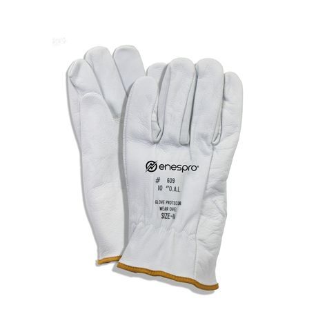 ArcGuard® DWH10L9 Glove Protector With Cinch Strap, SZ 9, Leather, Gray ...