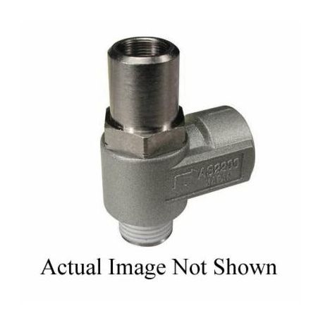 SMC® AS2200-N01-SD AS Series Direct Cylinder Elbow Meter-Out Tamper ...