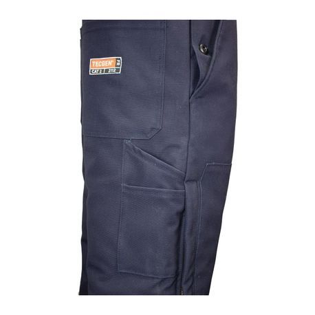 TECGEN® FR BIB6DNVQ2-36X32 Deluxe Line Bib, Navy, Duck, 32 in L Inseam ...