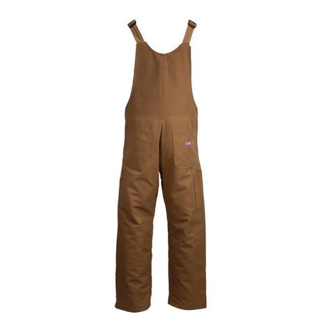 TECGEN® FR BIB6DCMQ2-36X30 Deluxe Line Bib, Brown, Duck, 30 in L Inseam ...