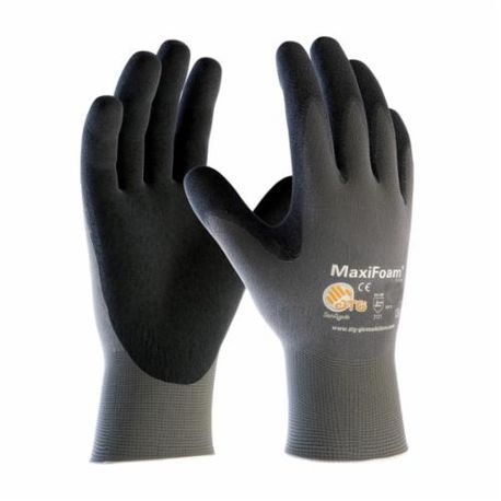 ATG® MaxiFoam® Lite 34-900/M General Purpose Gloves, Coated, M, Microfoam Nitrile Palm, Nylon ...
