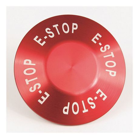 Rockwell Automation 63 mm Anodized Alum. Head, Push-Pull, Red with "E ...