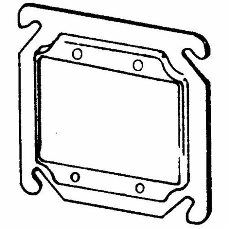 Appleton® ETP™ 8470B Raised Square Box Cover, 4 in L x 4 in W x 1/4 in ...