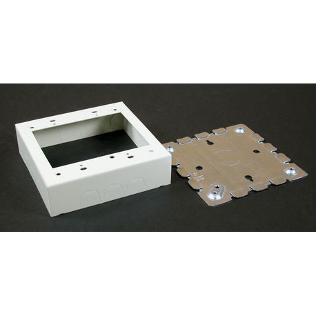 Wiremold® V5748-2 2-Gang Device Box, 4-3/4 in L x 4-3/4 in W x 1-3/4 in ...