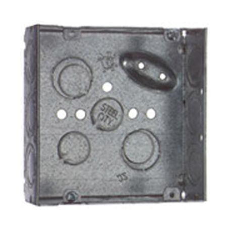 Steel City® 521711234E Square Box, Steel, 30.3 cu-in, 11 Knockouts ...
