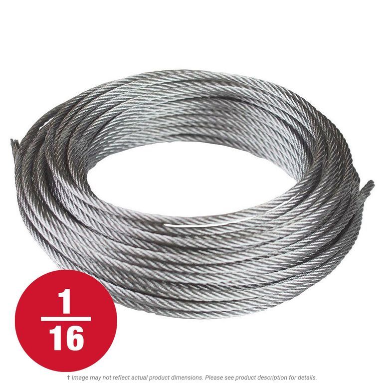 1/16" x 100' Galvanized 7x7 Cable | K.L. Jack