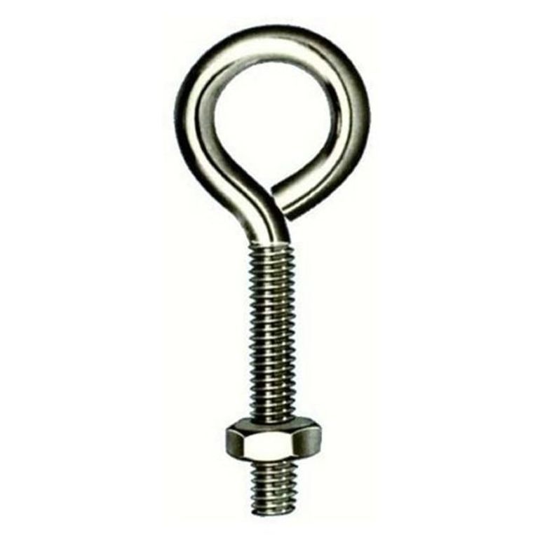 1/2"-13 x 8" Stainless Steel Wire Turned Eye Bolt with Nut - 10 Per Box ...