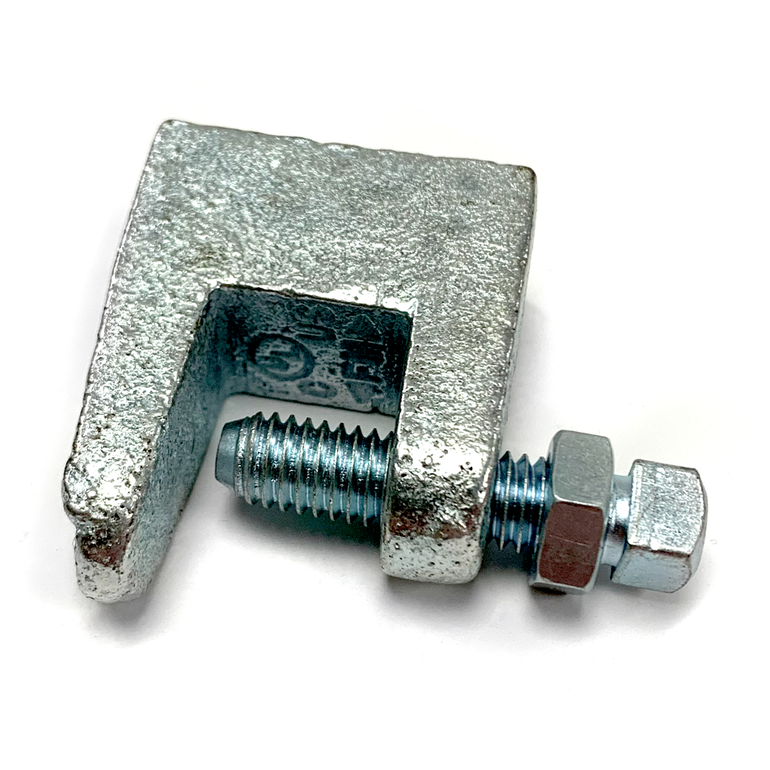 3/8"-16 Zinc Plated Top Beam Clamp with Lock Nut #350 | K.L. Jack