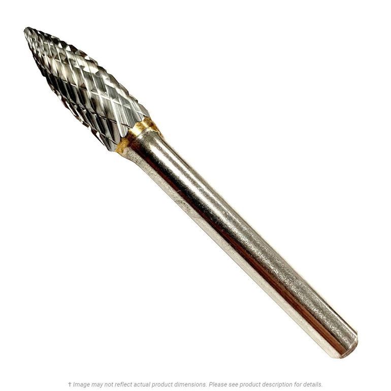 3/8" x 3/4" SG3 Carbide Burr - Pointed Tree | K.L. Jack