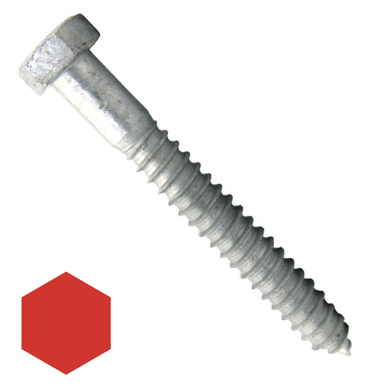 3/8" x 1-1/2" Hot-Dip Galvanized Hex Lag Screw | K.L. Jack