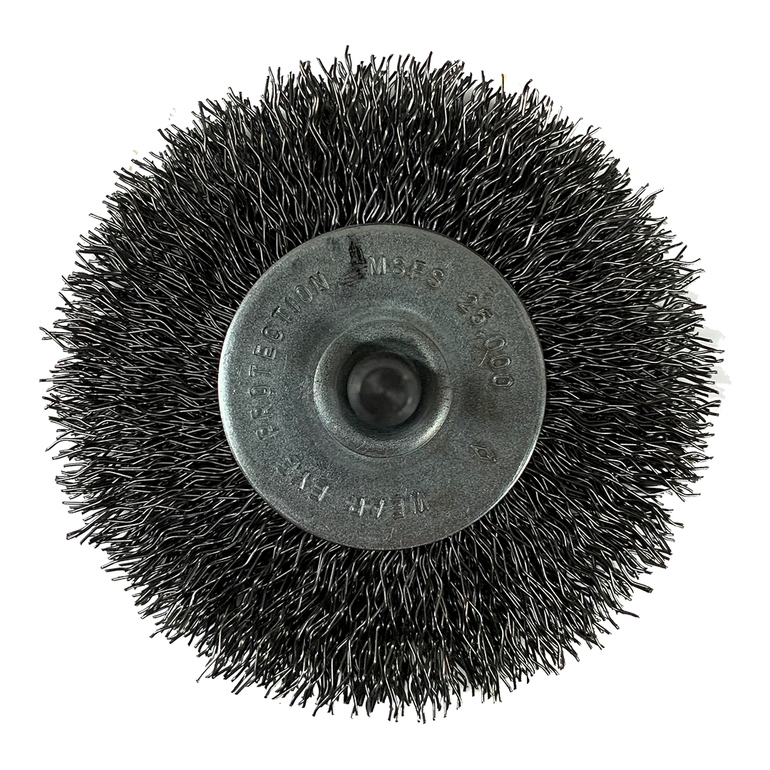 3" Carbon Radial Crimp Wire Wheel - 0.014mm Wire Gauge - 1/4" Shank | K ...