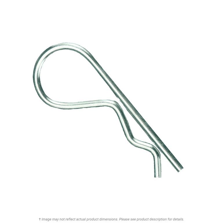 1/16" x 1-9/16" Zinc Plated Hairpin Cotter Pin - 100 per Box | K.L. Jack