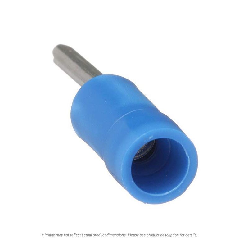 Vinyl Insulated Pin Terminal Blue, 16-14 AWG, .080" Pin - 100 Pack | K ...