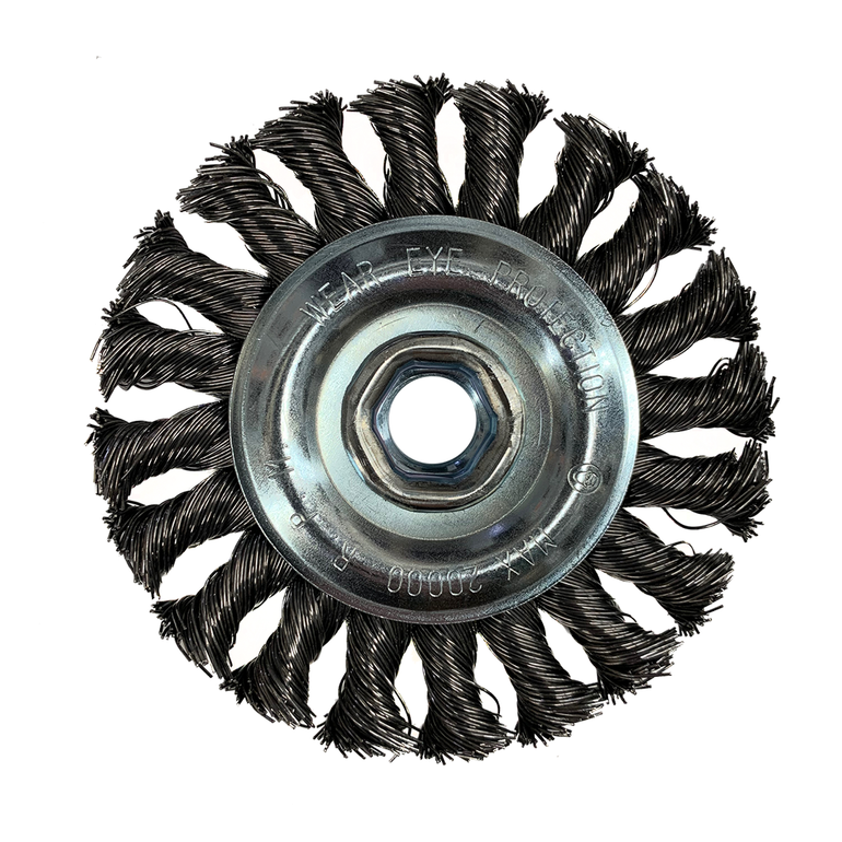 4" Carbon Standard Wire Wheel - 0.014mm Wire Gauge - 5/8"-11 Arbor | K ...