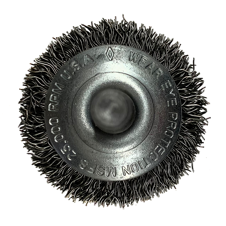 1-1/2" Carbon Radial Concave Crimped Wire Wheel - 0.012mm Wire Gauge ...