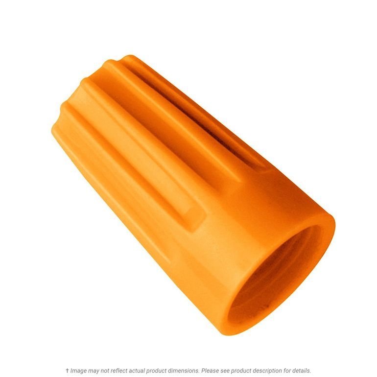 Orange Twist on Wire Connectors 14-22 AWG - 50 Pack | K.L. Jack