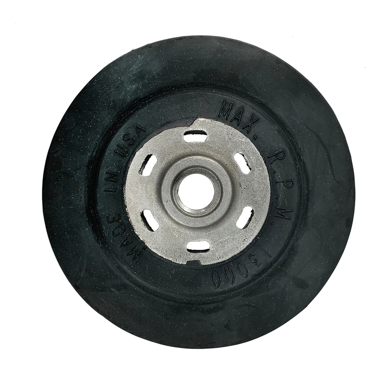 5" x 5/8"-11 Medium Rubber Back-up Pad with Nut | K.L. Jack