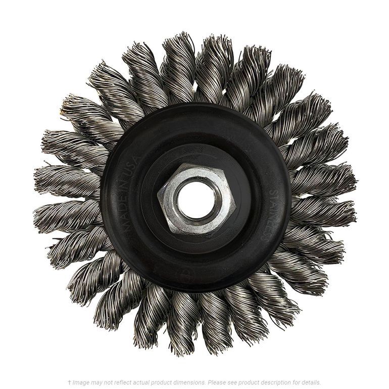 CGW 5" Stainless Steel Standard Wire Wheel - 0.020mm Wire Gauge - 5/8 ...