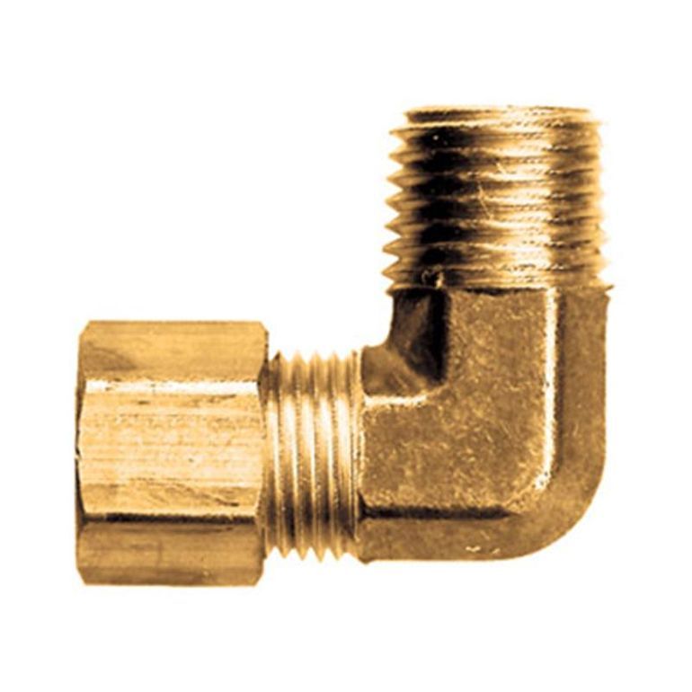 90° Compression Elbow 3/8" Tube x 1/2" Male Pipe Thread | K.L. Jack