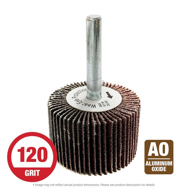 1" x 1" x 1/4" Aluminum Oxide Firm Flap Wheel 80 Grit - 10 Per Box | K ...