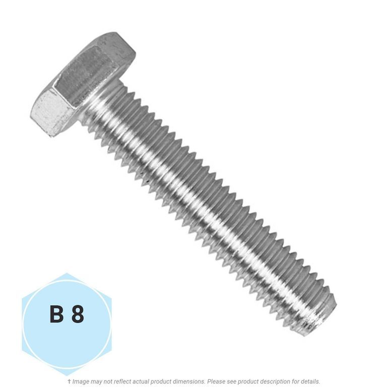 3/4"-10 x 2" A193 B8 Class 1 Heavy Hex Bolt Stainless Steel | K.L. Jack